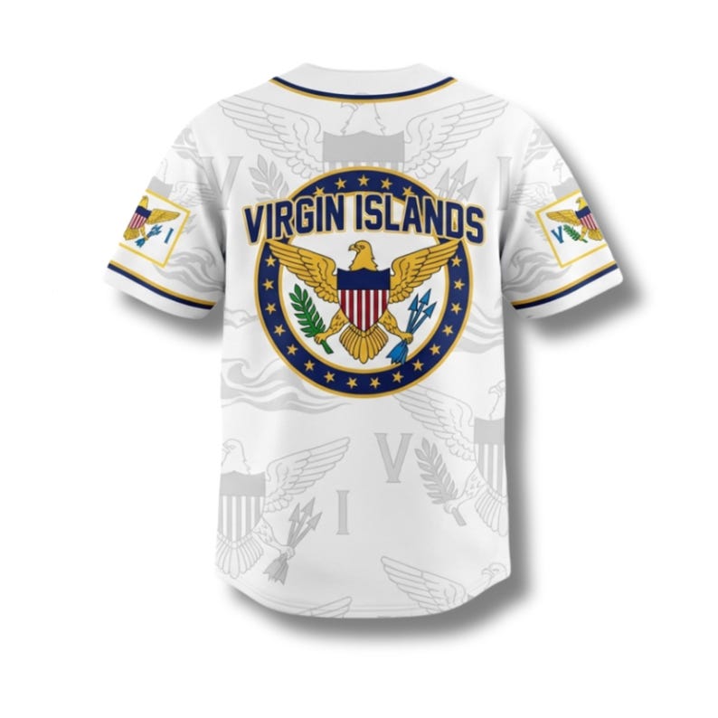 US Virgin Islands Custom Name Baseball Jersey – Caribbean Pride Shirt ...