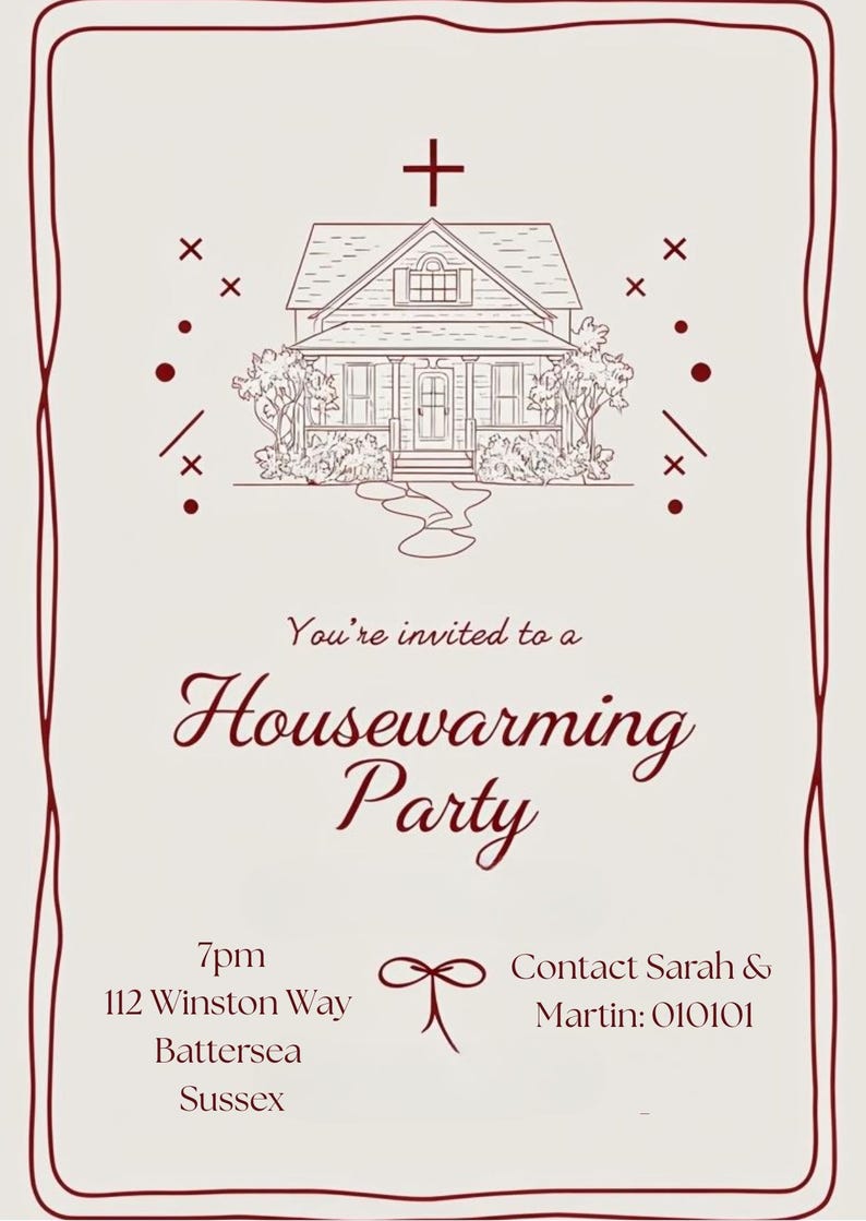 Christian Housewarming Invitation: Faith Based New Home Card (digital ...