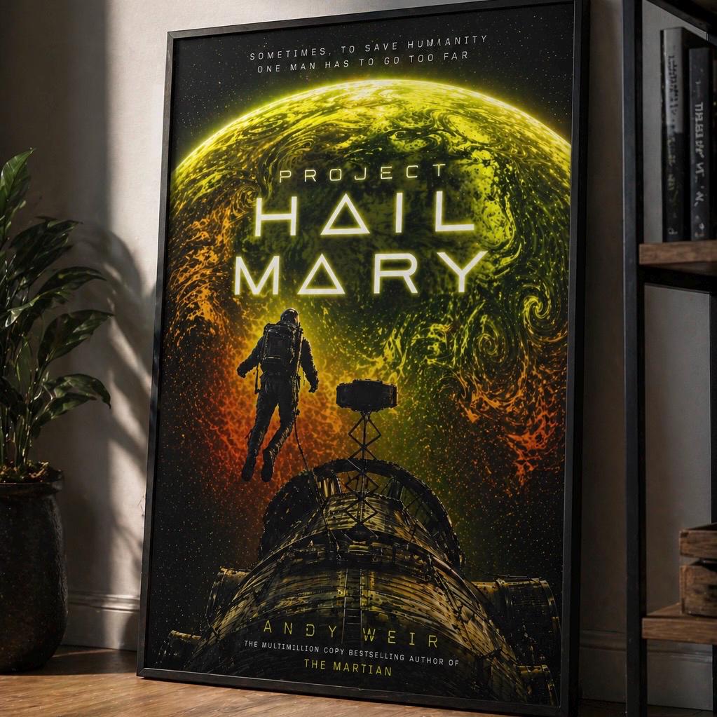 Project Hail Mary Poster | Space Travel Print | Retro Sci-fi Planet Fan ...