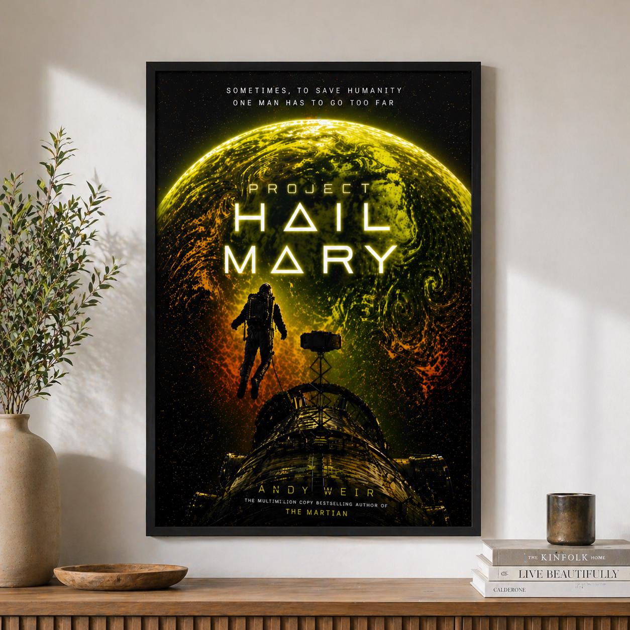 Project Hail Mary Poster | Space Travel Print | Retro Sci-fi Planet Fan ...