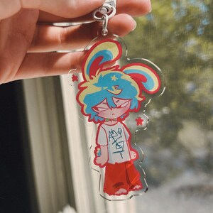 Alien Stage Bunny Acrylic Keychains - Etsy