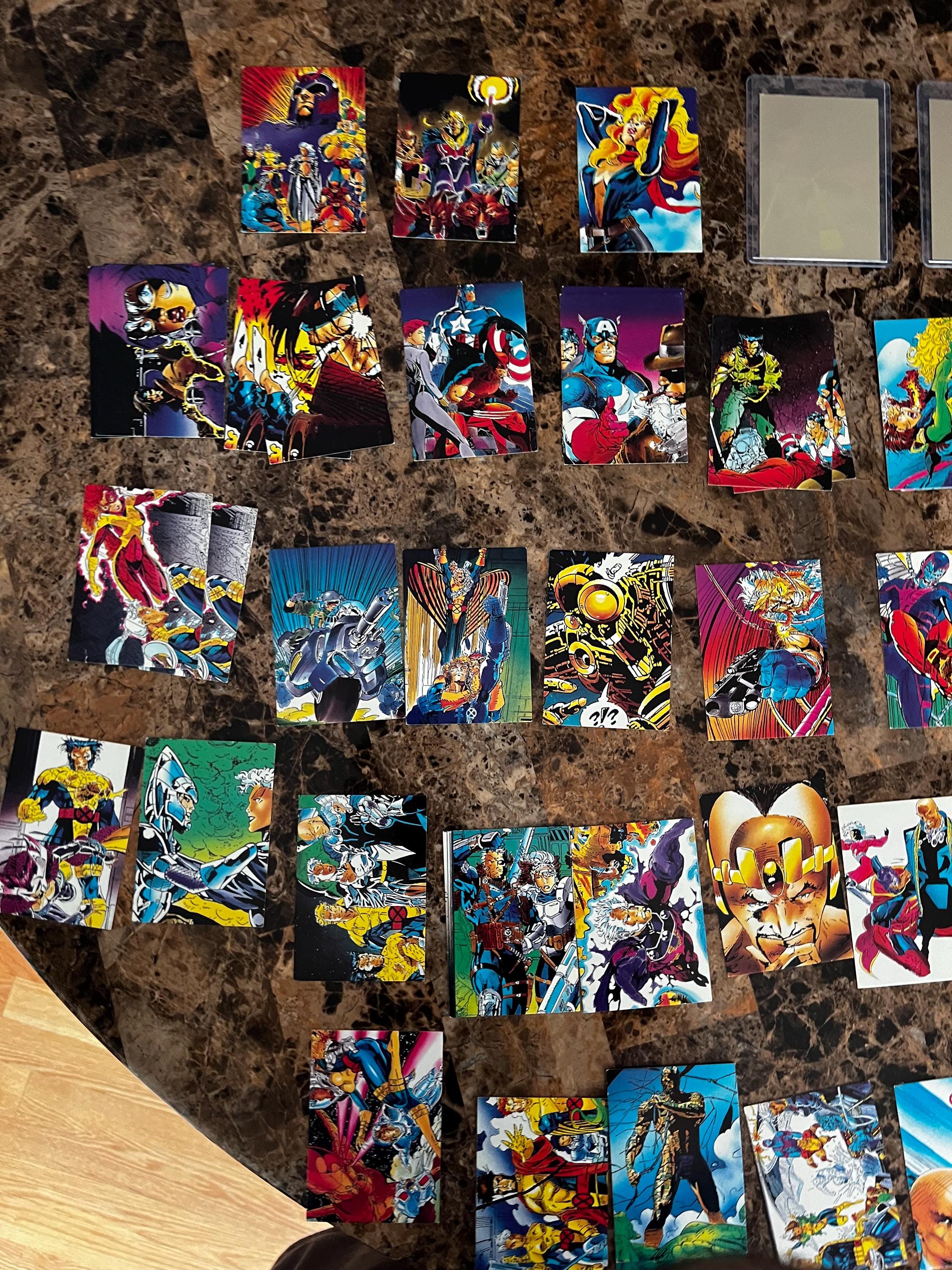 X-men and Gambit Rare Hologram Marvel Trading Cards 1992 XH-3, XH-5 ...