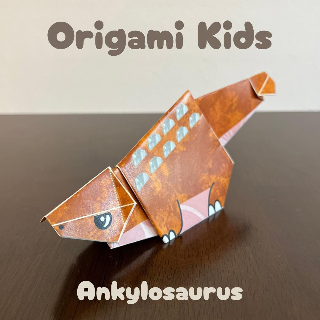 Ankylosaurus Origami Printable PDF for Kids – Dinosaur Craft | Easy ...