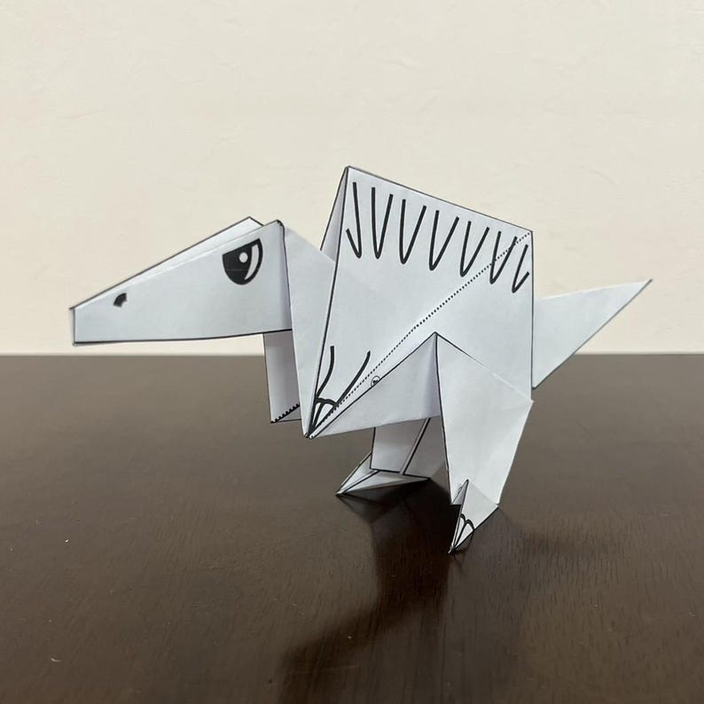 Spinosaurus Origami Printable PDF for Kids – Dinosaur Craft | Easy ...