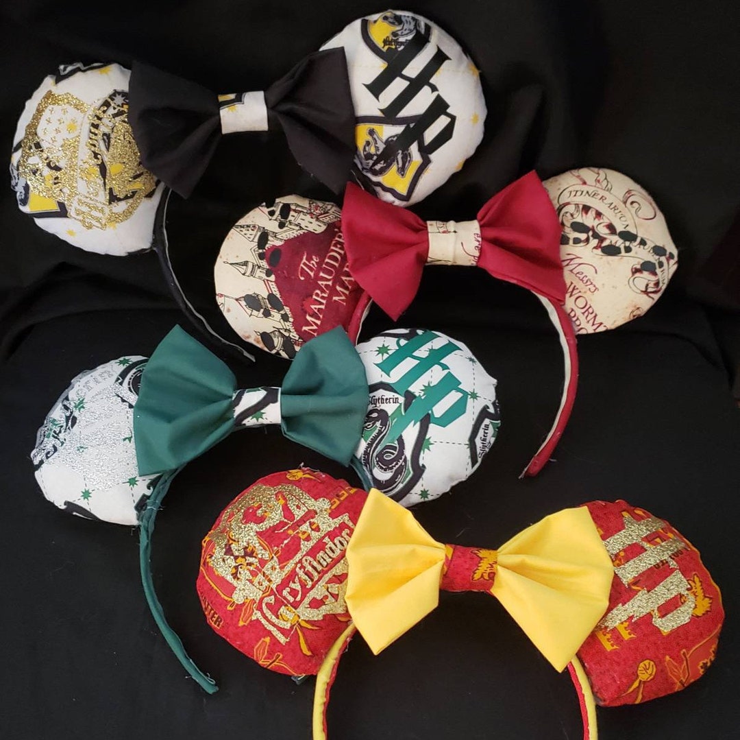 Wizard School House/ Mickey Ears Headband With Bow. - Etsy