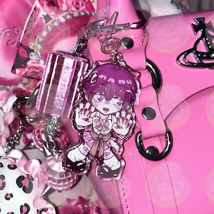 Blue Lock Gyaru Style Glitter Epoxy Acrylic Charm Keyring Keychains - Etsy