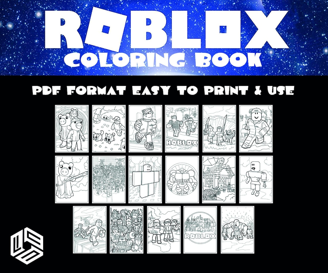Roblox Coloring Book – 36 Printable Gamer Pages for Kids & Teens – Fun ...