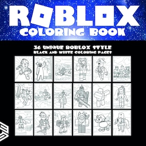 Roblox Coloring Book – 36 Printable Gamer Pages for Kids & Teens – Fun ...