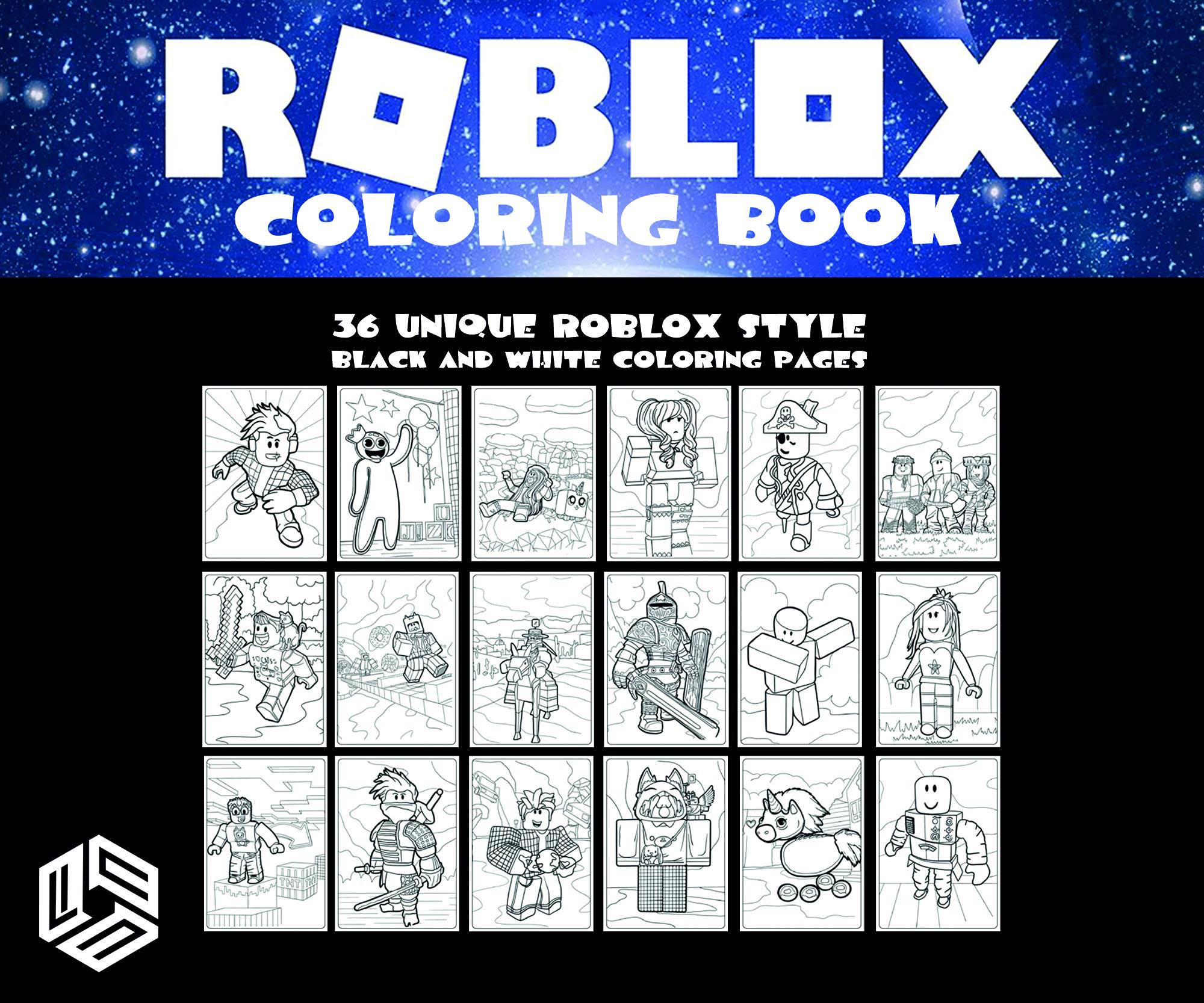 Roblox Coloring Book – 36 Printable Gamer Pages for Kids & Teens – Fun ...