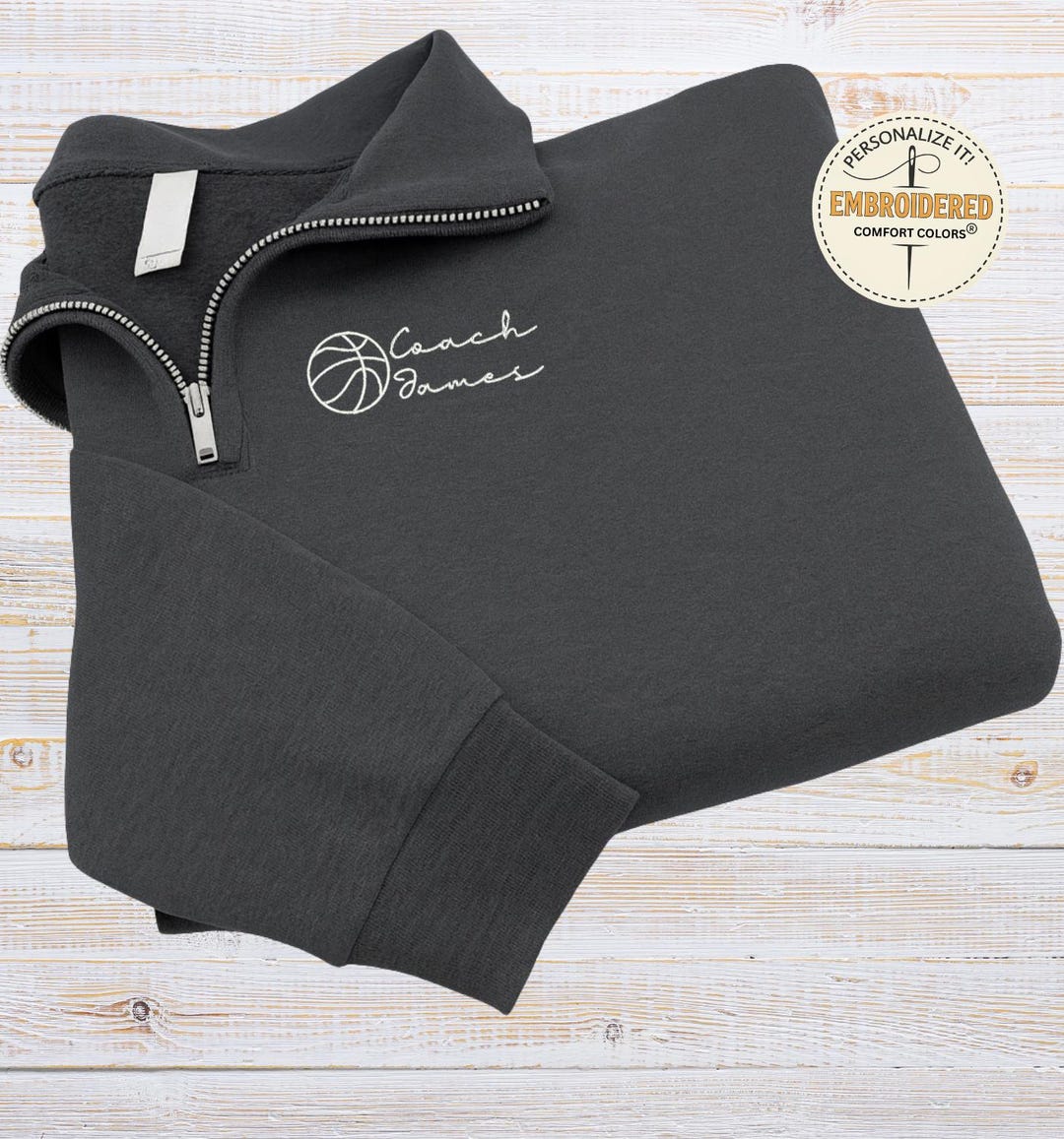 Custom Embroidery Basketball Coach Pullover, Embroidered Basketball ...