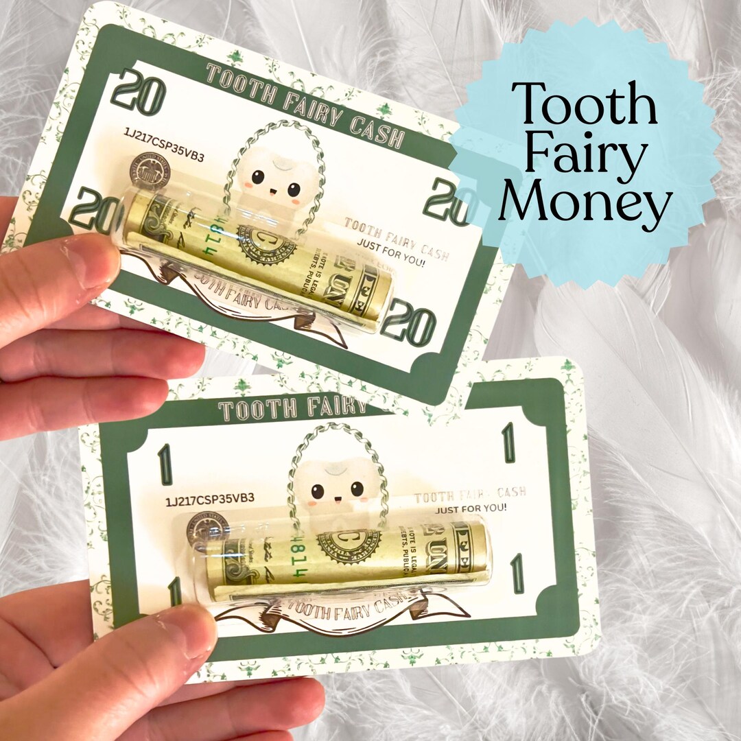 Tooth Fairy Cash Holder - Loose Tooth Money, Money From Tooth Fairy ...