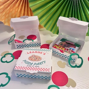 Mini Pizza Box Gift Party Favor for Pizza Party, Birthday Party Favor ...
