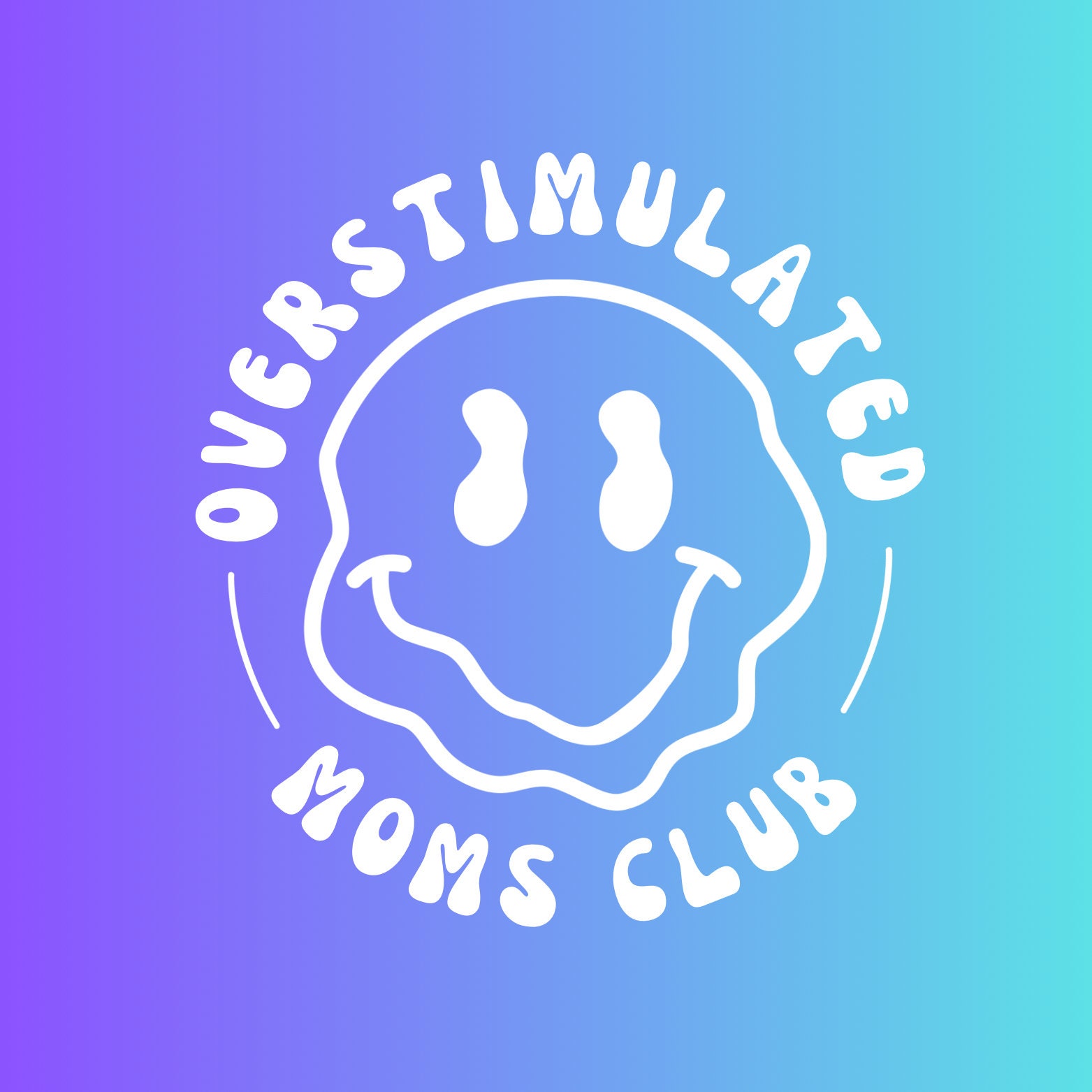 Overstimulated Moms Club With Melting Smiley Face Decal for Iphones ...