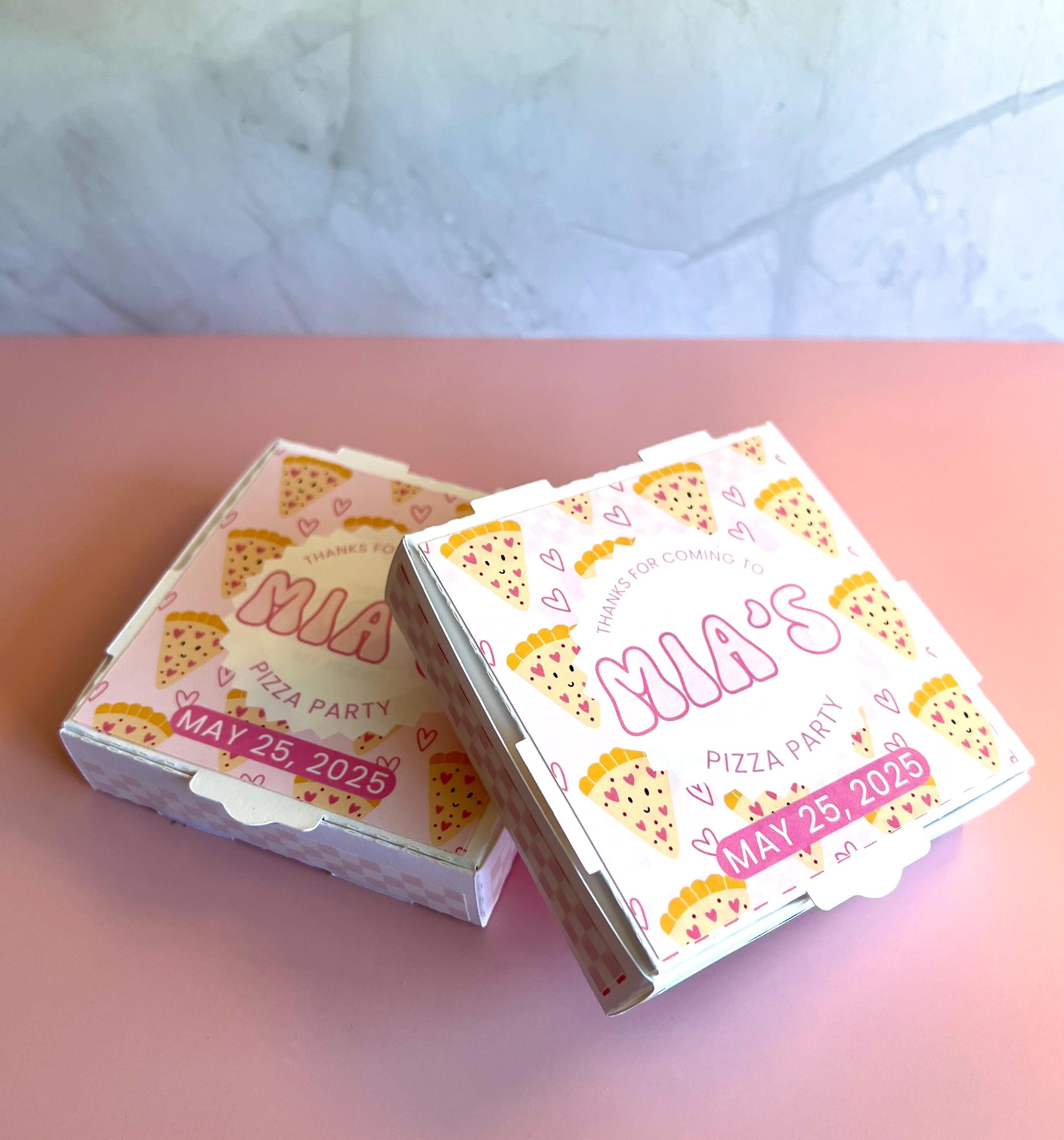 Pink Pizza Box Party Favor, Mini Pizza Box Gift Favor for Pizza Party ...
