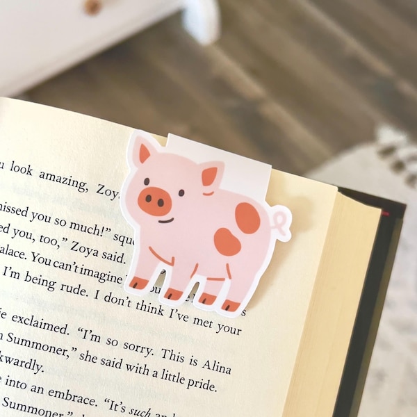 Magnetic Bookmark Pig - Etsy