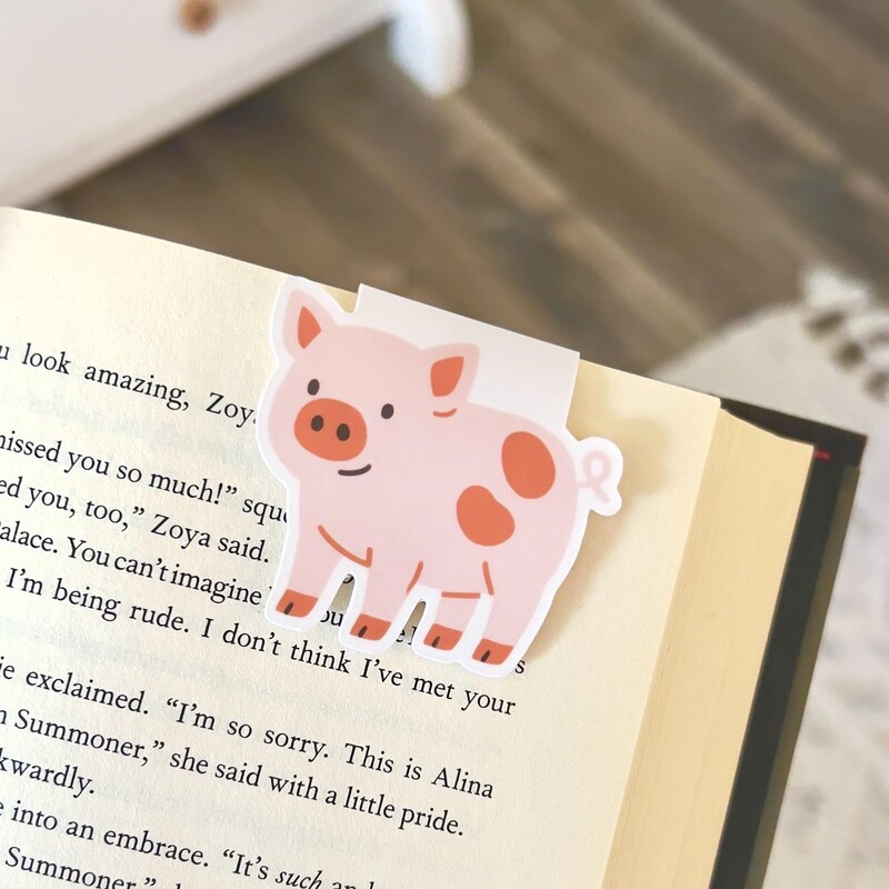 Magnetic Bookmark Pig - Etsy