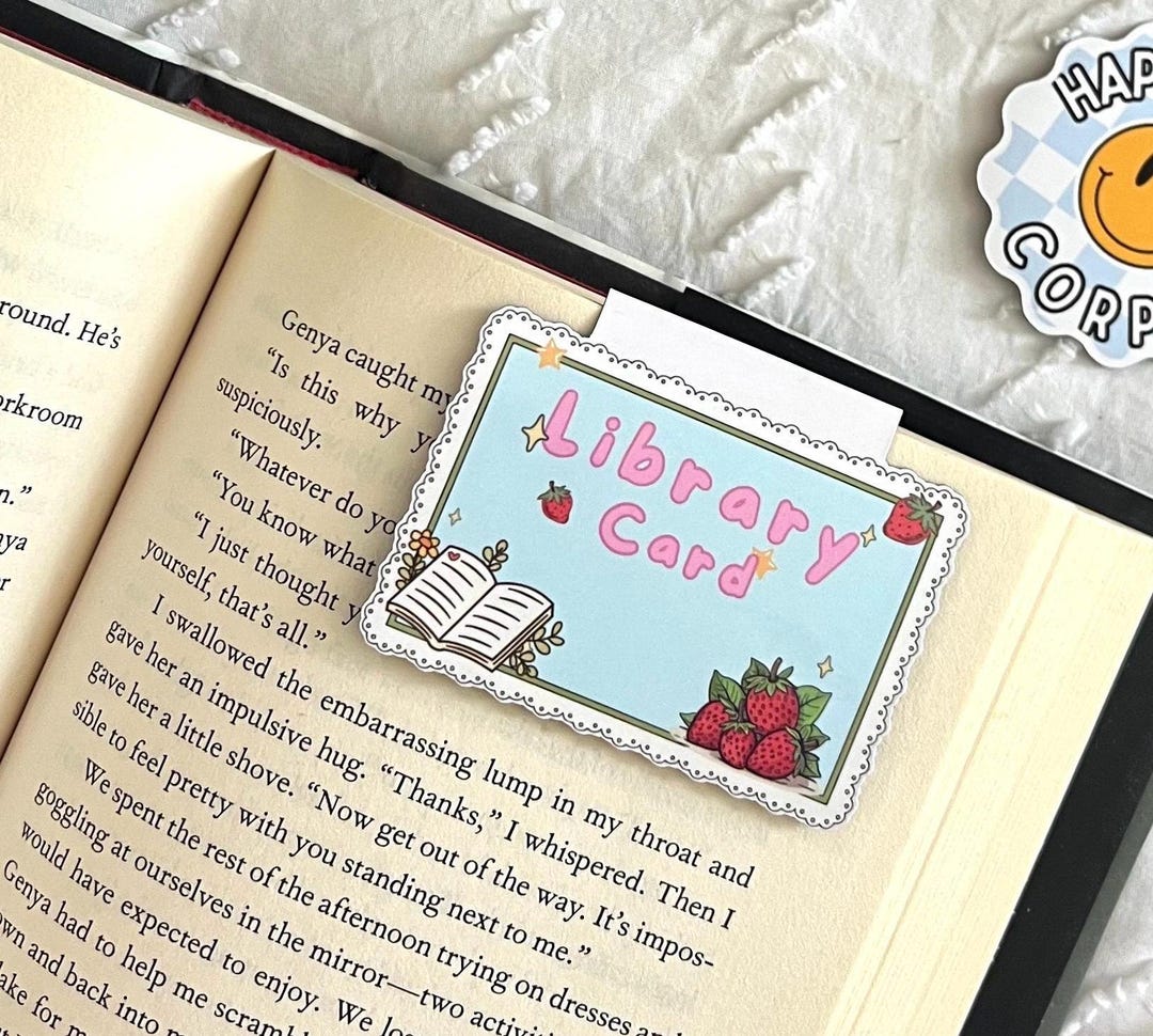 Library Card Magnetic Bookmark - Bookmarks for Book Lovers, Booktok ...