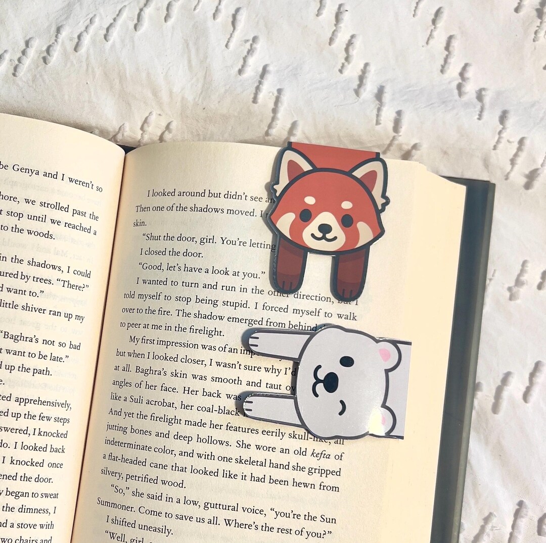 Long Animal Body Magnetic Bookmarks - Alligator, Red Panda, Polar Bear ...