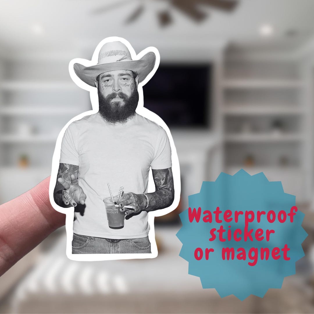 Posty Malone Cowboy Stickers Sticker for Phones, Laptops, Ipads ...