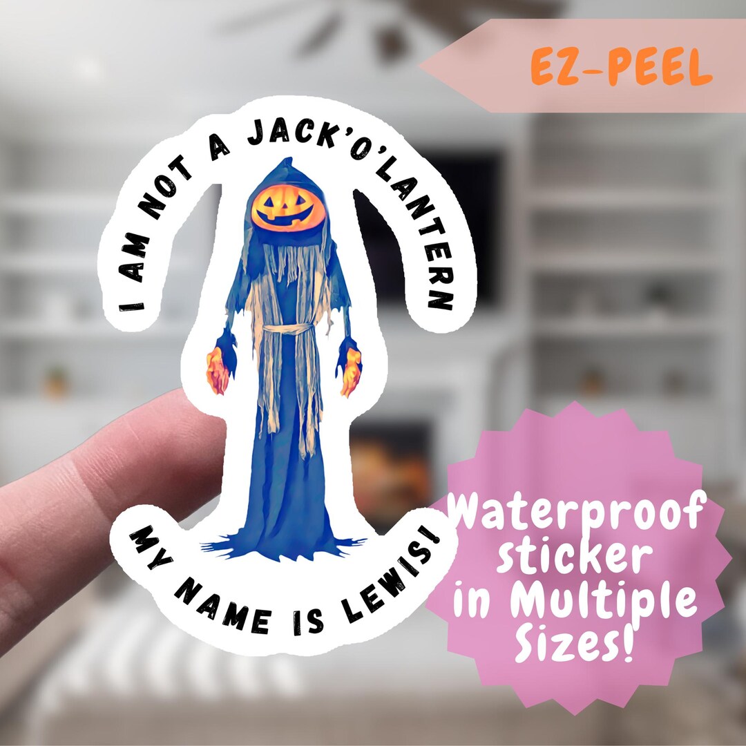 MY NAME IS Lewis Jack-o'lantern Halloween Sticker Sticker for Phones ...