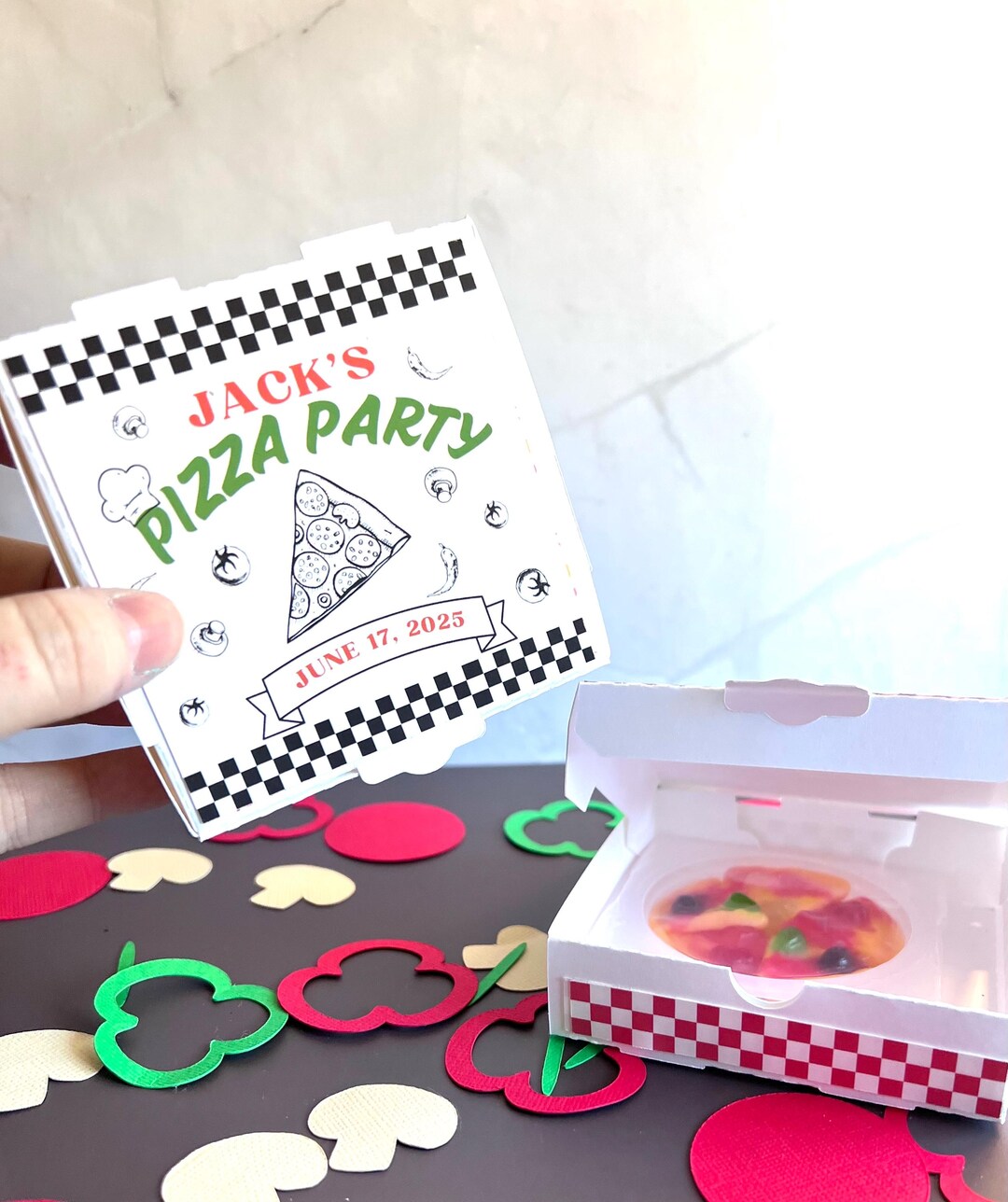 Classic Mini Pizza Box Party Gift Favor for Pizza Party, Birthday Party ...