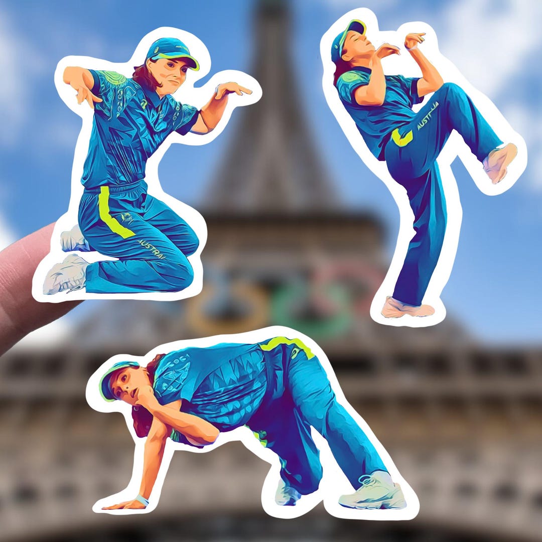 Raygun Paris Olympics 2024 Australia Break Dance Meme Stickers Sticker ...