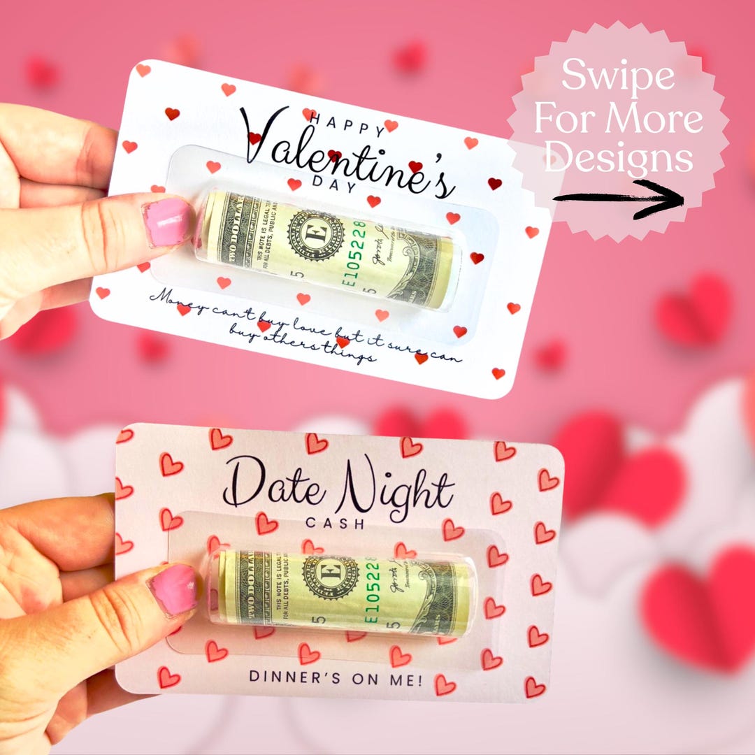 Valentine's Day & Date Night Cash Card Holder, Anniversary, Date Night ...