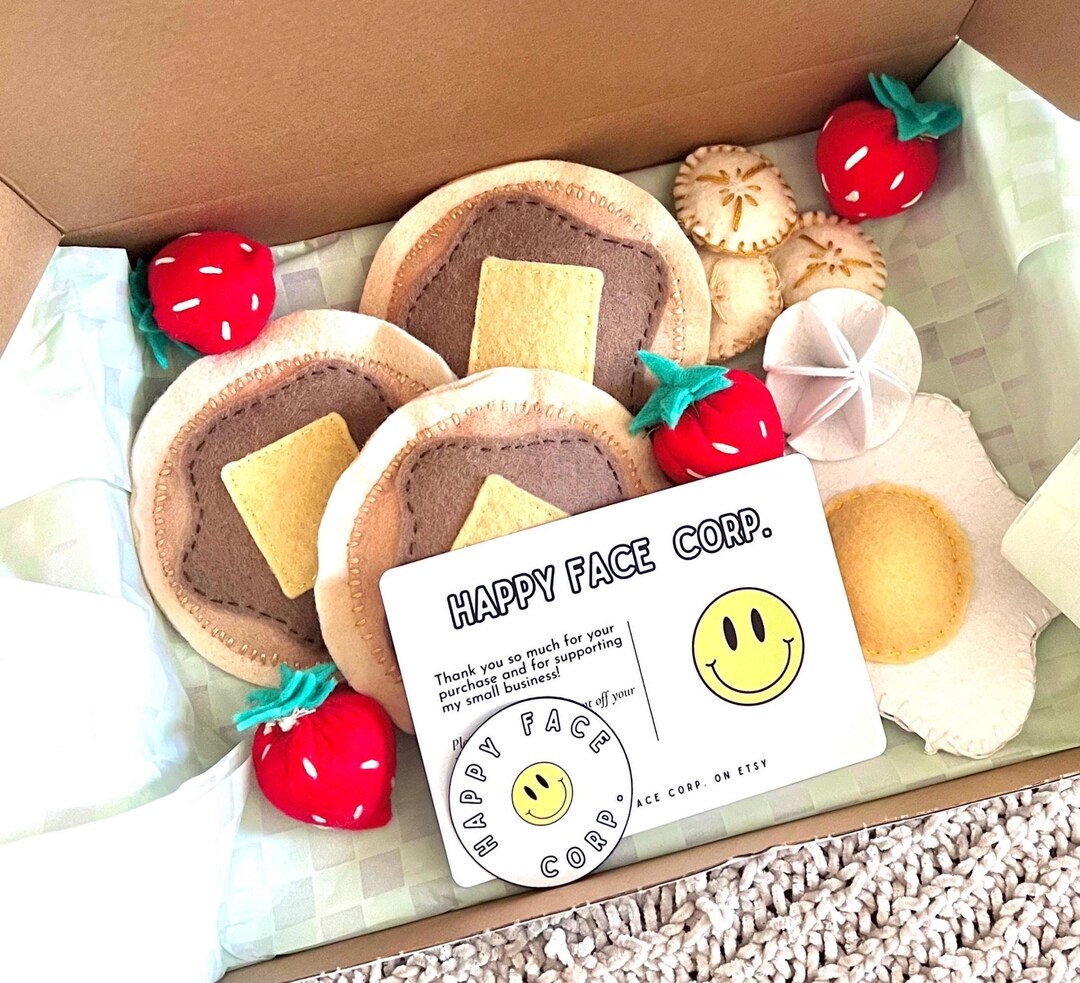 Felt Pancake Breakfast Play Set Food for Kids Pretend Play Learning Toy ...