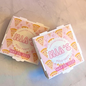 Pink Pizza Box Party Favor, Mini Pizza Box Gift Favor for Pizza Party ...
