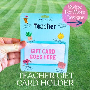 Teacher Appreciation Gift Card Holder Gift for End of School Year ...