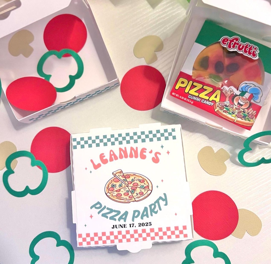 Mini Pizza Box Gift Party Favor for Pizza Party, Birthday Party Favor ...