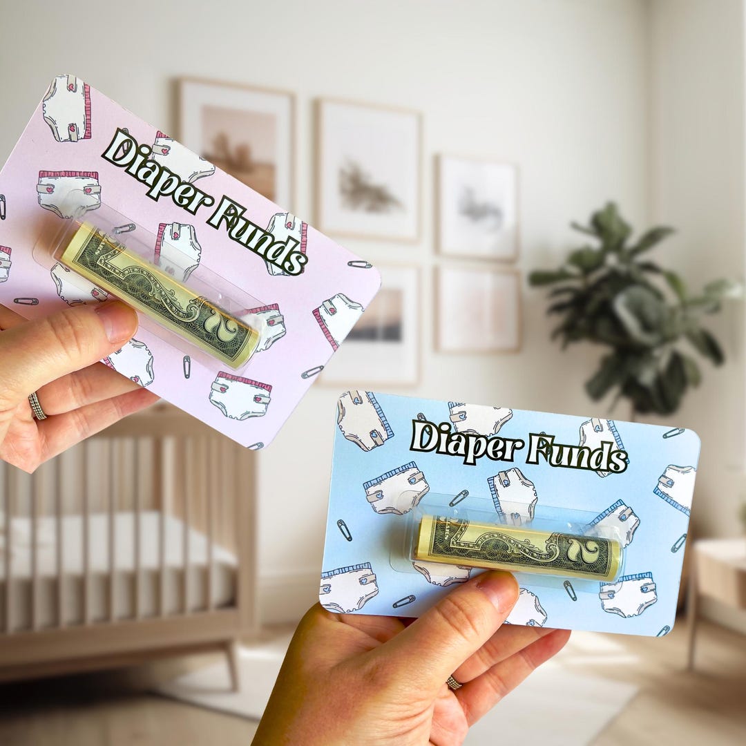 Diaper Funds Baby Shower Cards, Money Holder Card, Diaper Funds Card ...