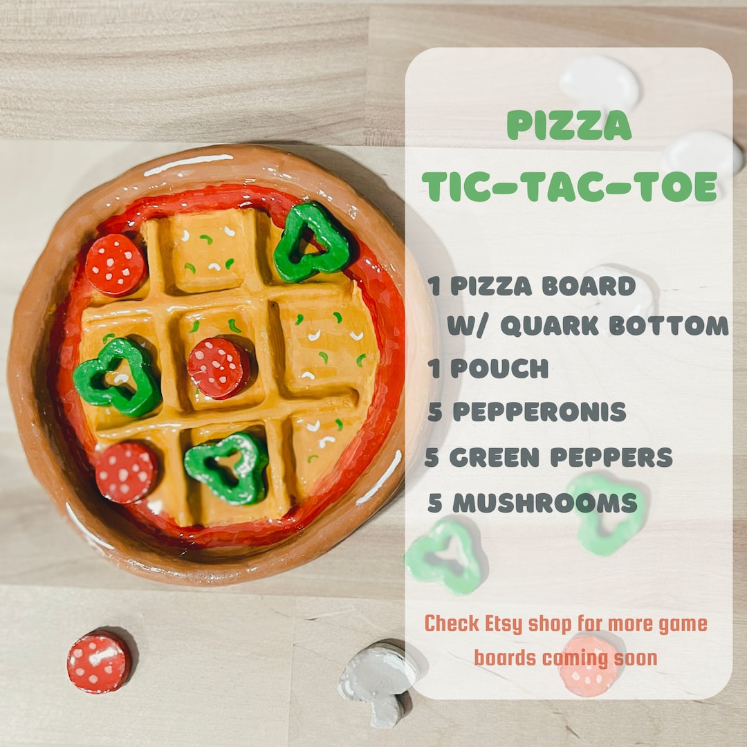 Pizza Tic-tac-toe Board Handmade Clay Game Board - Etsy