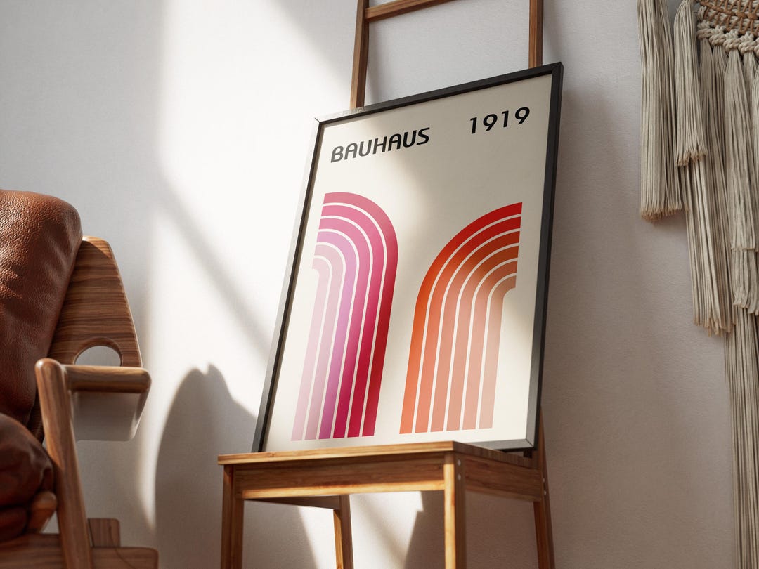 Vintage Modern Color Poster – Mid Century Abstract Shapes - Etsy
