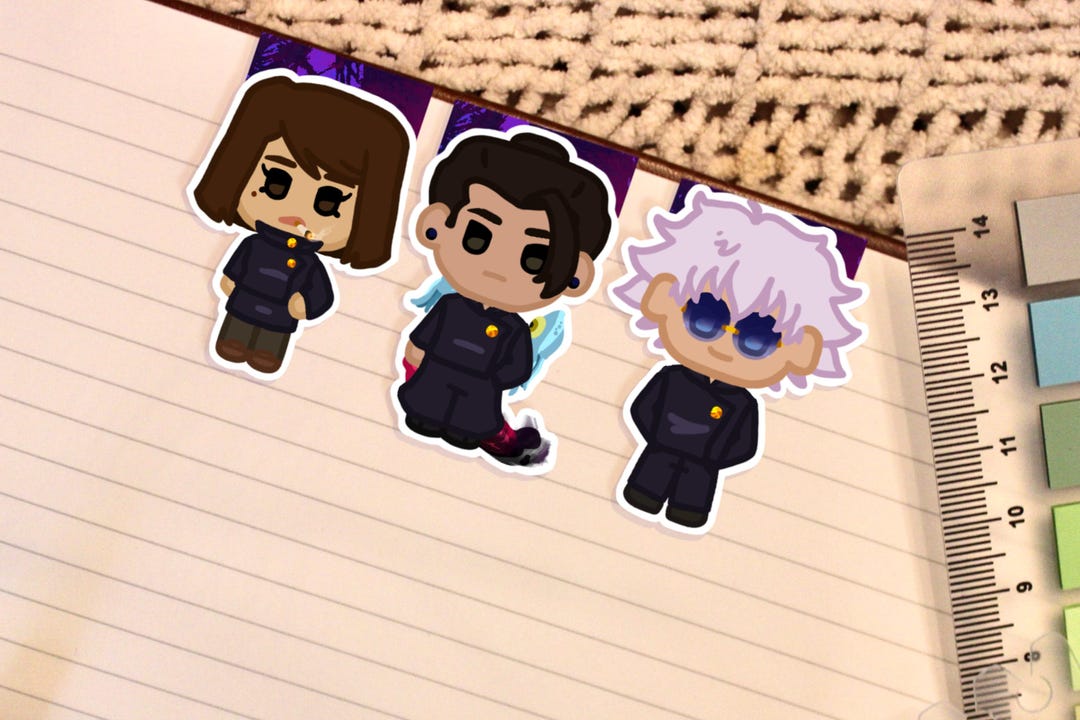 Shoko, Geto, and Gojo - JJK Inspired Magnetic Bookmarks - Etsy