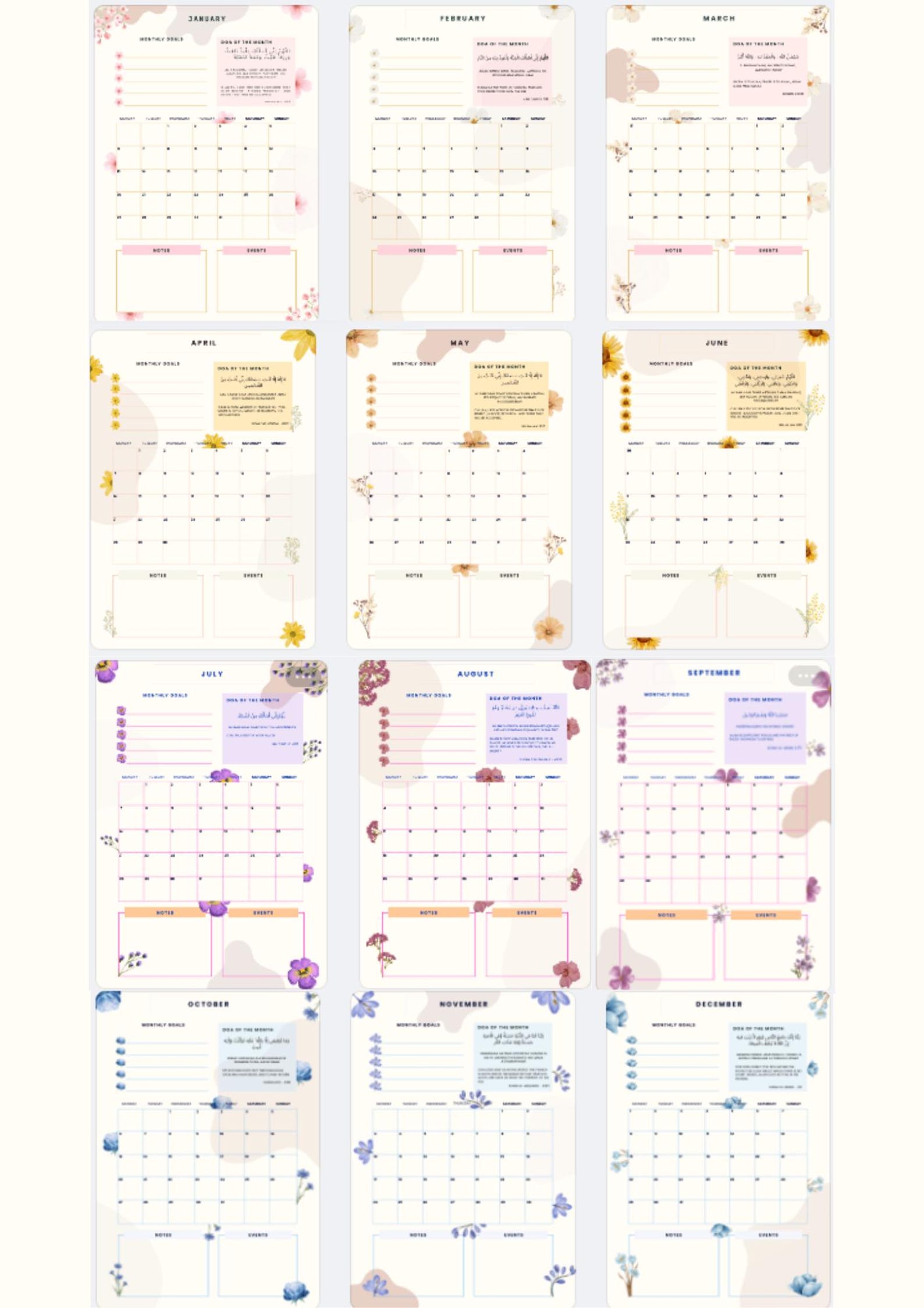 2025 Islamic Monthly Planner | Printable PDF | Muslim Planner | Digital ...