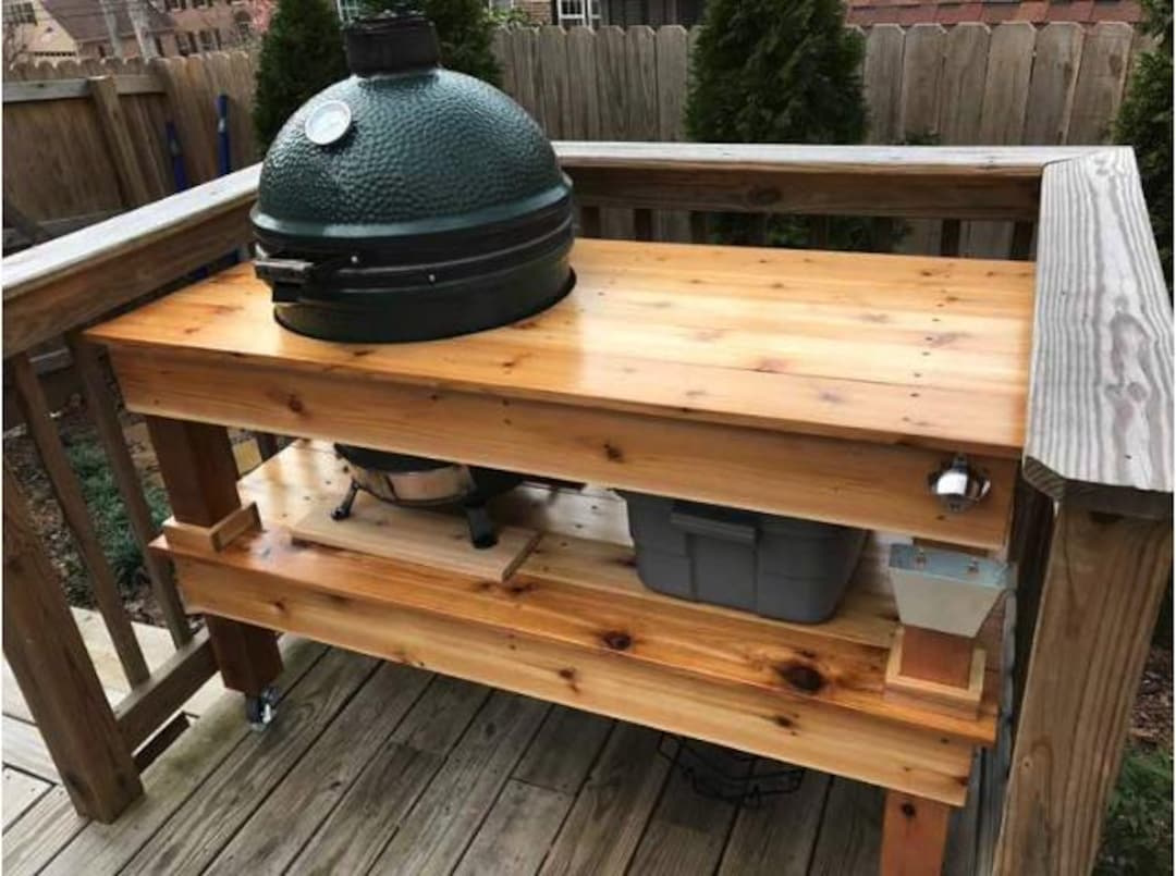 Big Green Egg Table Plans and Specs - Large BGE - Etsy