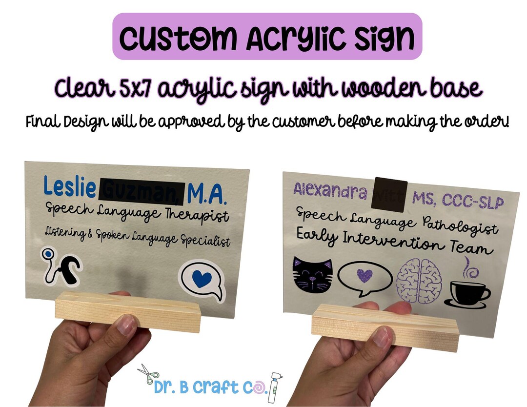 Custom Acrylic Desk Sign - Healthcare, Doctor, Name Plate - Etsy