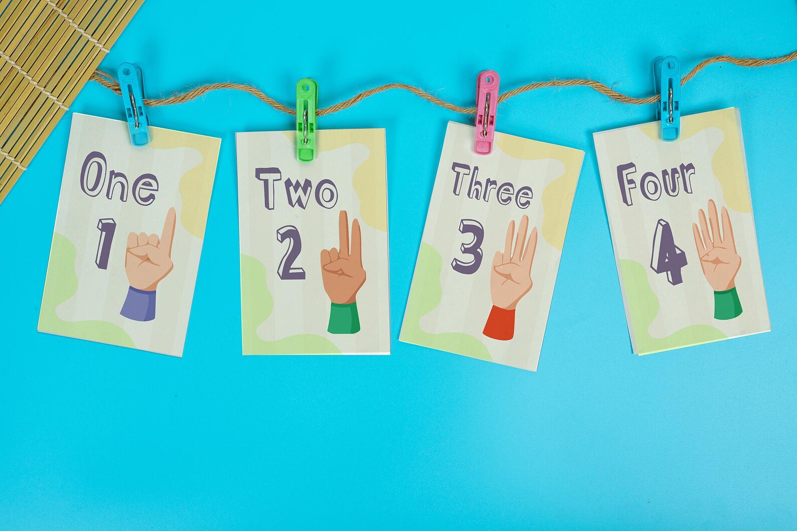 American Sign Language (ASL) 1-10 Numbers Flashcard Set – Digital ...