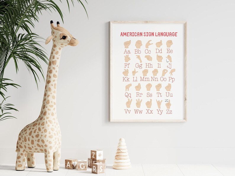 ASL Alphabet Poster: American Sign Language Chart (digital Download) - Etsy