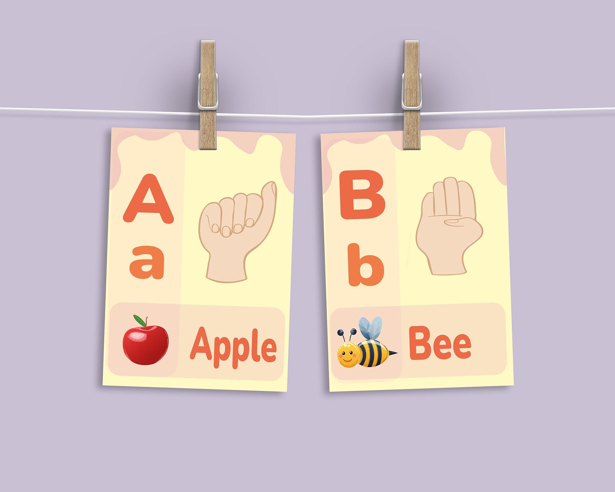 ASL Alphabet Flashcards: American Sign Language Learning Cards (digital ...