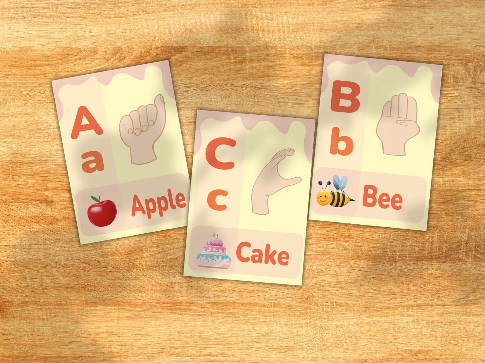 ASL Alphabet Flashcards: American Sign Language Learning Cards (digital ...