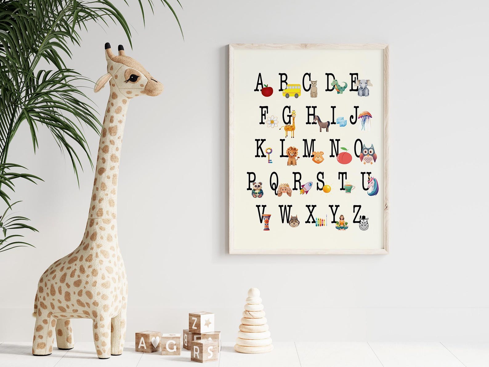 ABC Alphabet Wall Art – Printable Educational Poster for Kids – Toddler ...