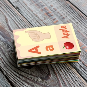 ASL Alphabet Flashcards: American Sign Language Learning Cards (digital ...