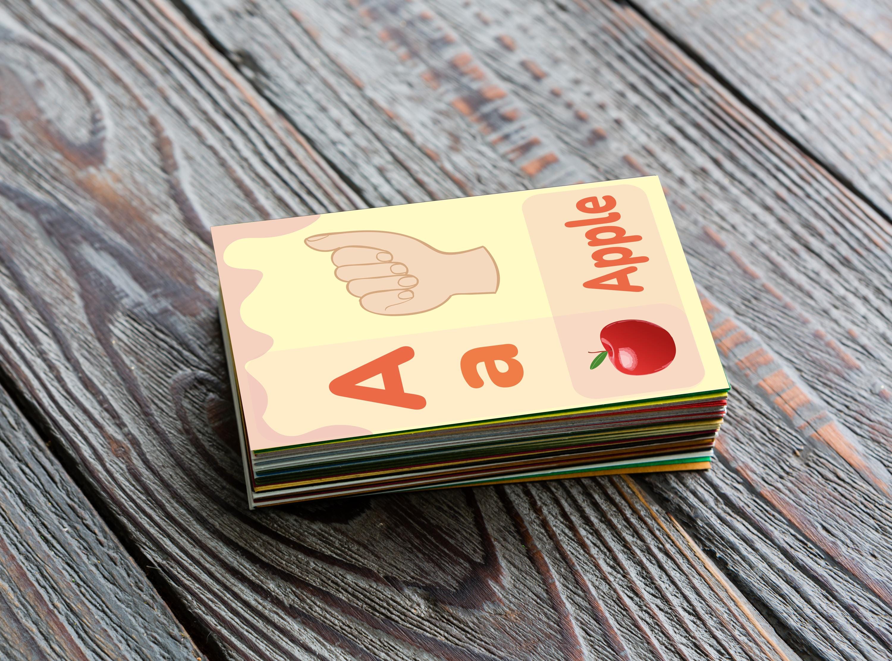 ASL Alphabet Flashcards: American Sign Language Learning Cards (digital ...