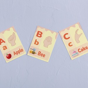 ASL Alphabet Flashcards: American Sign Language Learning Cards (digital ...