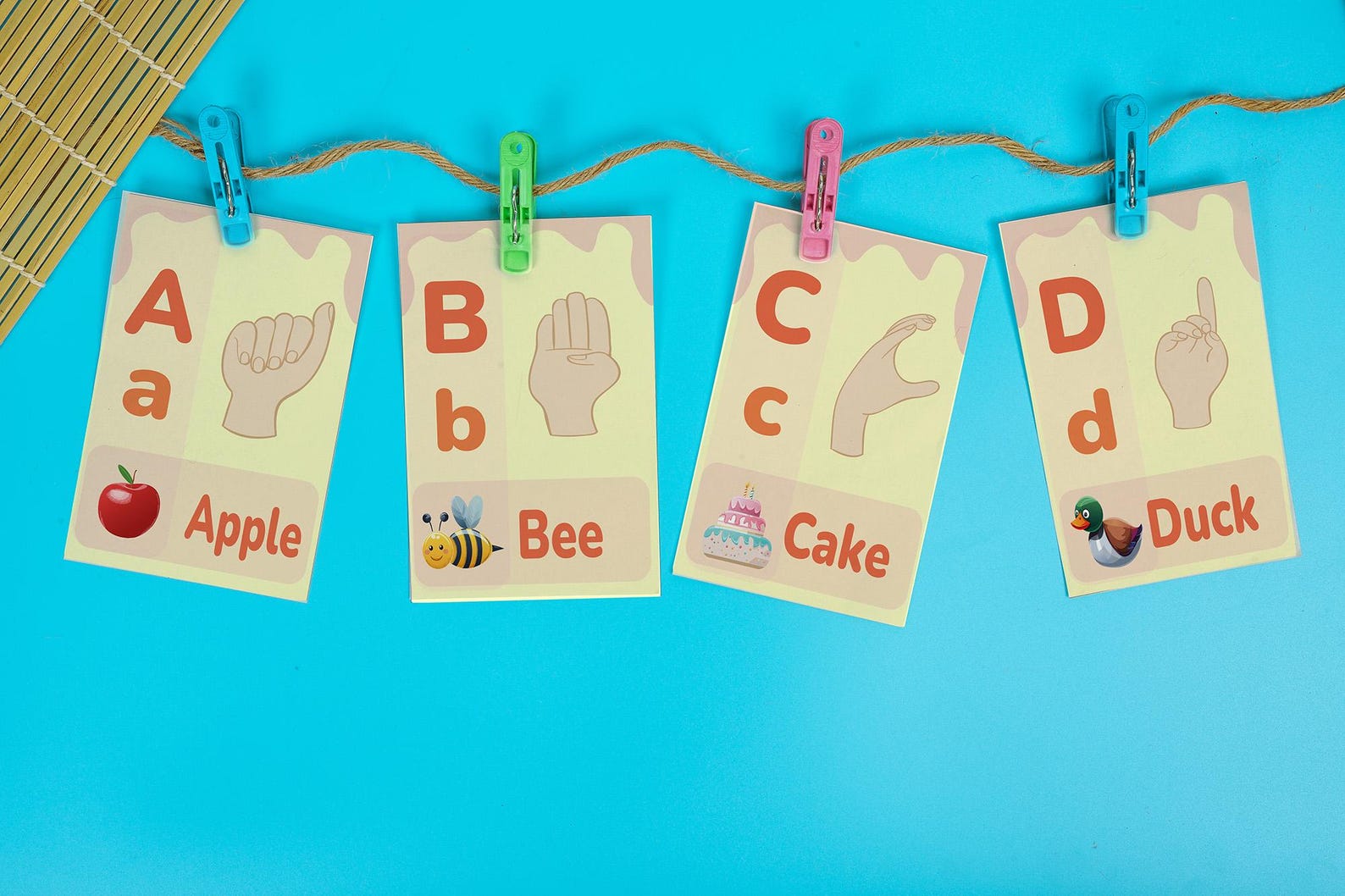 ASL Alphabet Flashcards: American Sign Language Learning Cards (digital ...