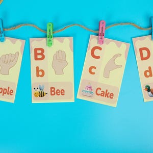 ASL Alphabet Flashcards: American Sign Language Learning Cards (digital ...