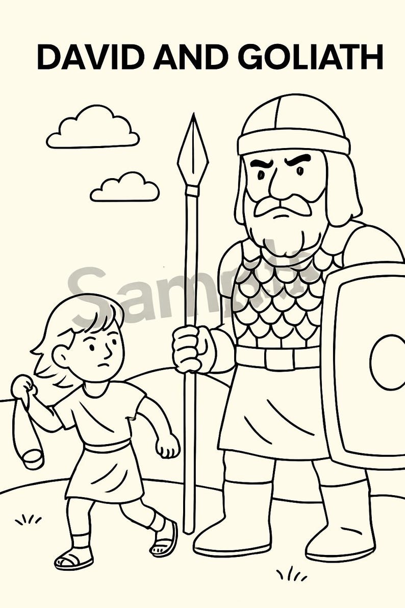 Bible Story Coloring Pages for Kids | Christian Printable | David ...