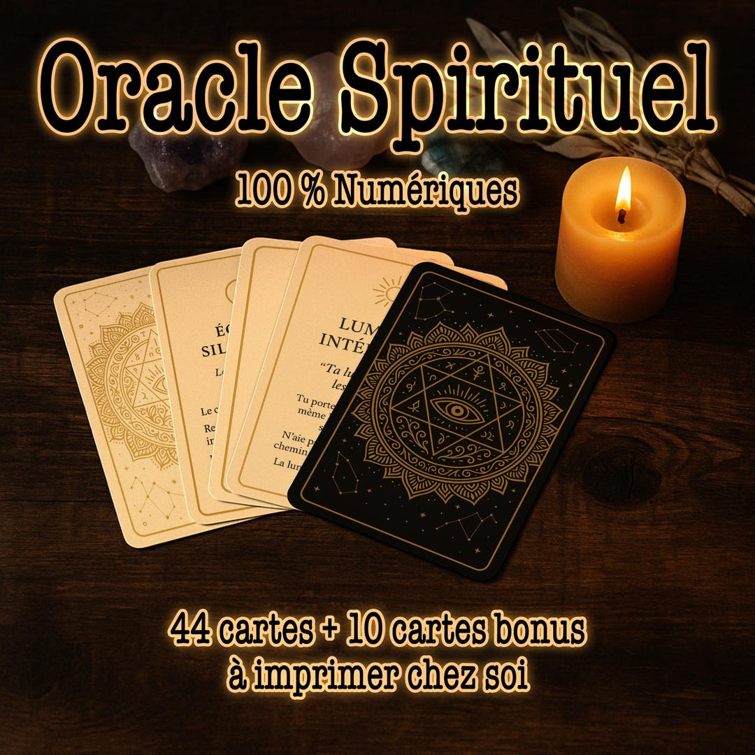 Cartes oracle à imprimer – Jeu digital 44 + 10 cartes bonus | Guidance ...